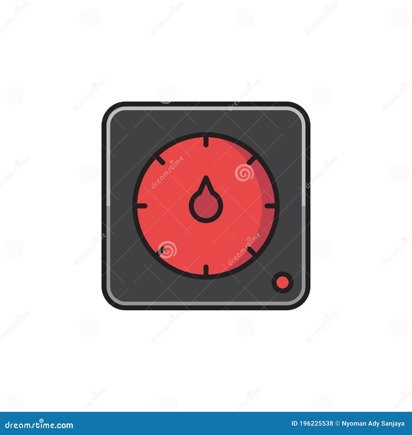 Thermostat Vector Icon Symbol Medical Tools Isolated on White ...