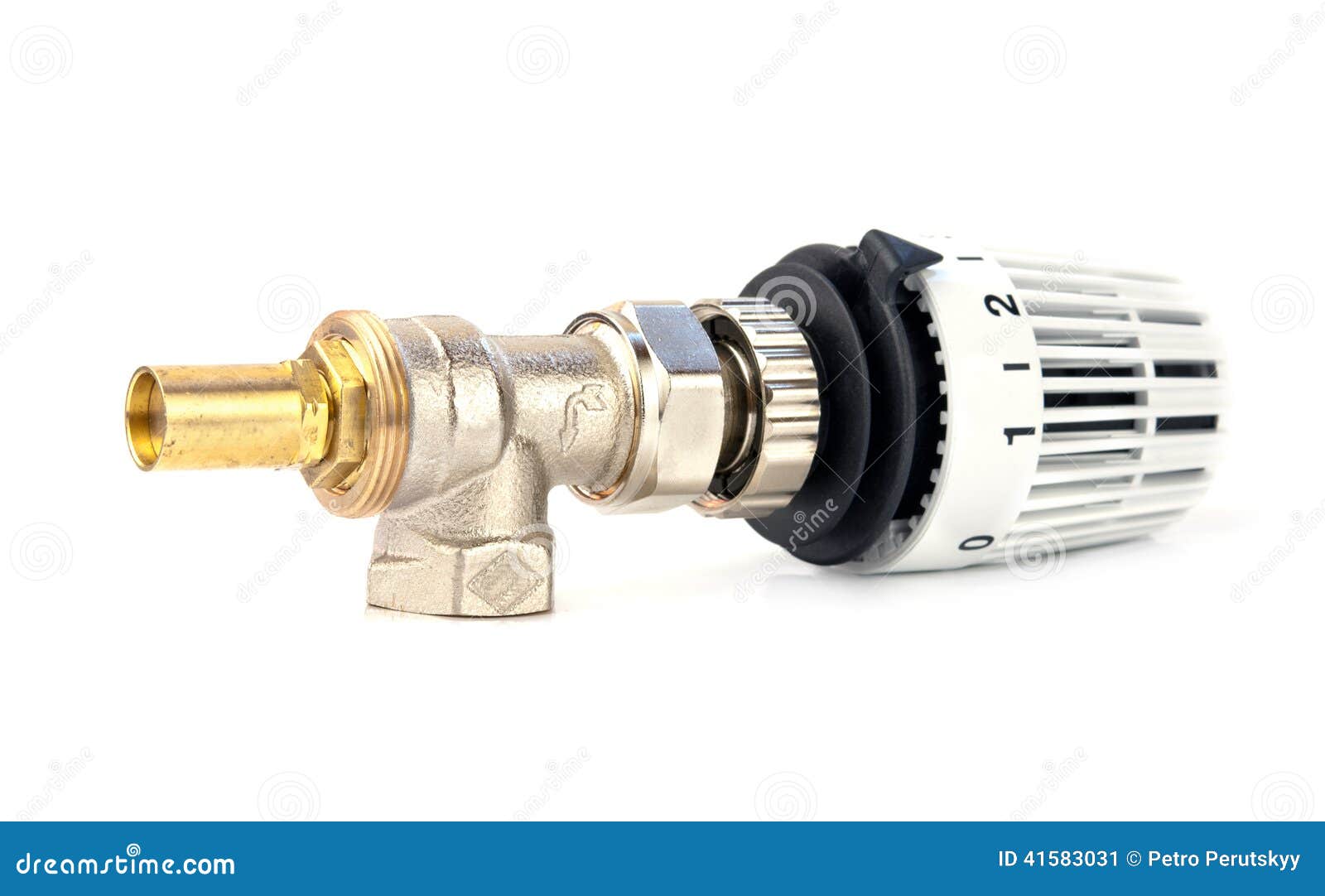 Thermostatic control stock image. Image of white, water - 41583031