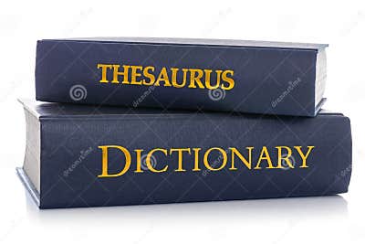 Thesaurus and Dictionary Isolated on White Stock Image - Image of ...