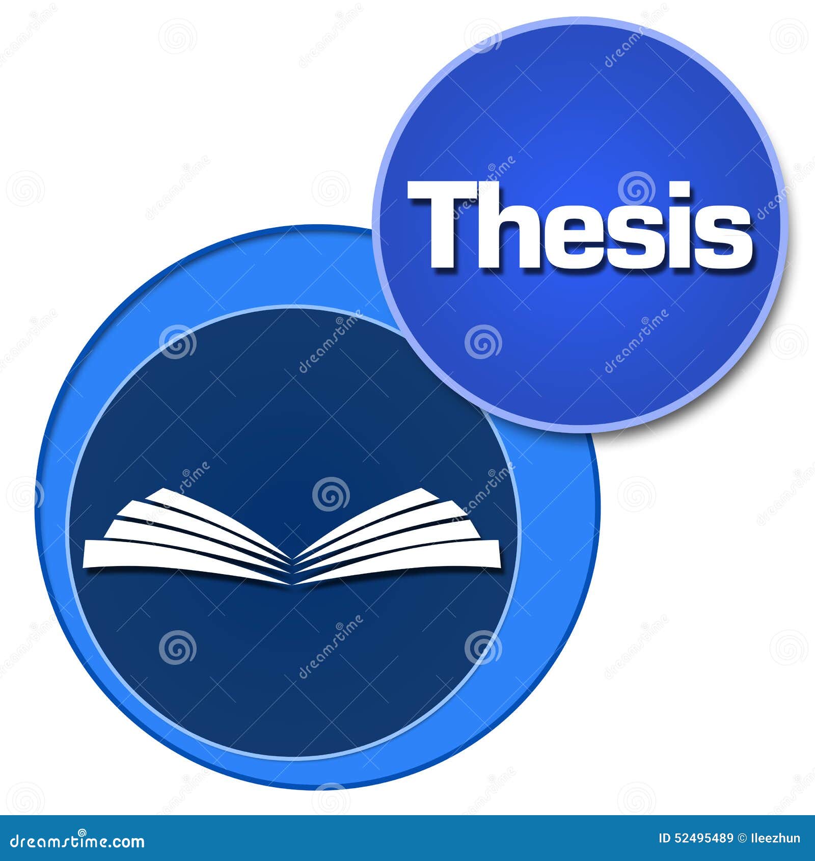 Thesis Two Blue Circles stock illustration. Illustration of study ...