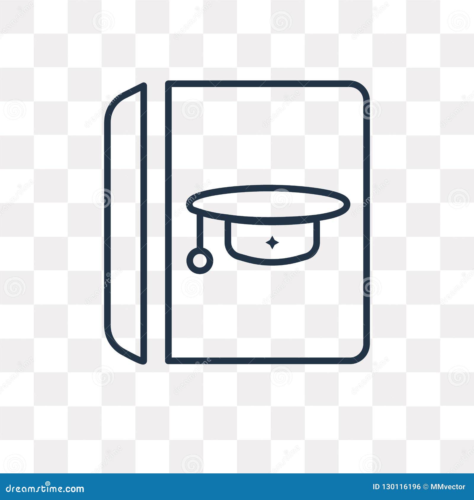 Thesis Vector Icon Isolated On Transparent Background, Linear Th ...