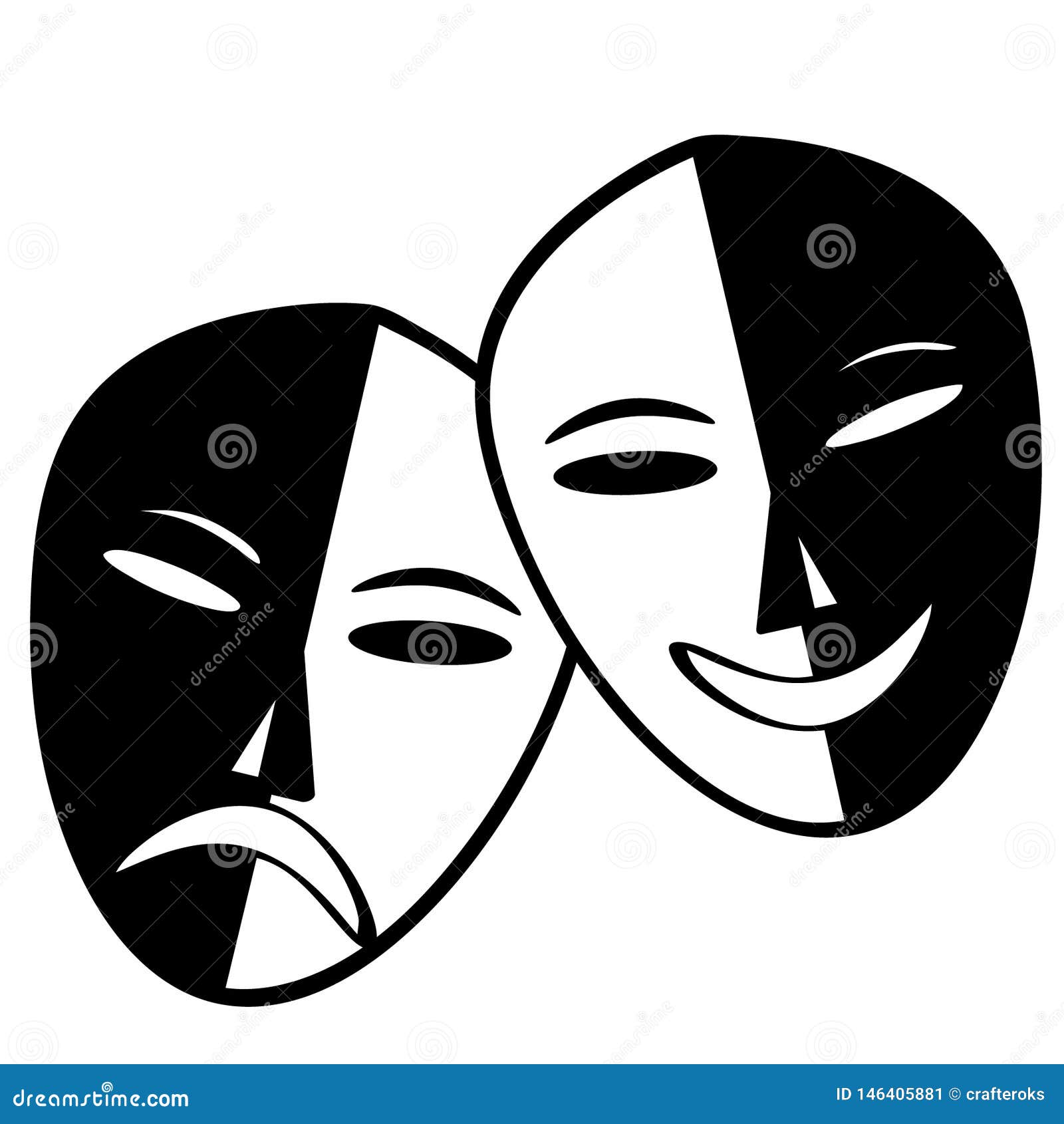Thespian Mask Vector Eps Illustration by Crafteroks Stock Vector ...
