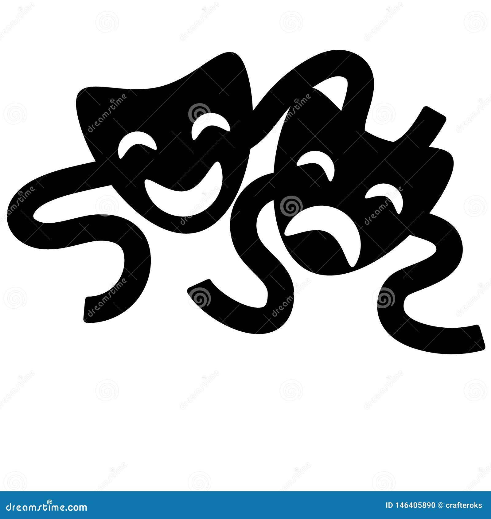 Thespian Mask Vector Eps Illustration by Crafteroks Stock Vector ...