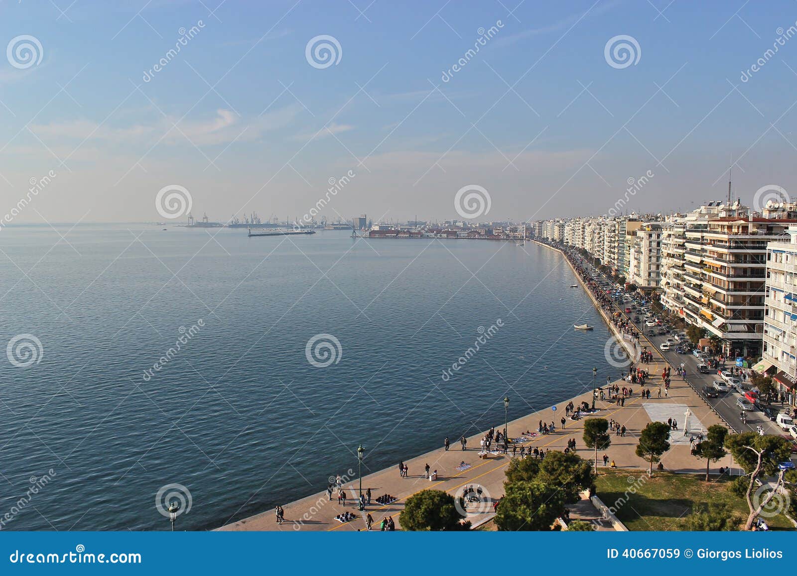 Thessaloniki Strand Grekland Fotografering för Bildbyråer - Bild av ...