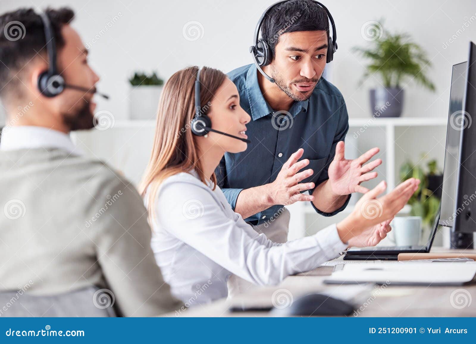 Theyll Solve it Together. a Group of Young Call Center Agents Working ...
