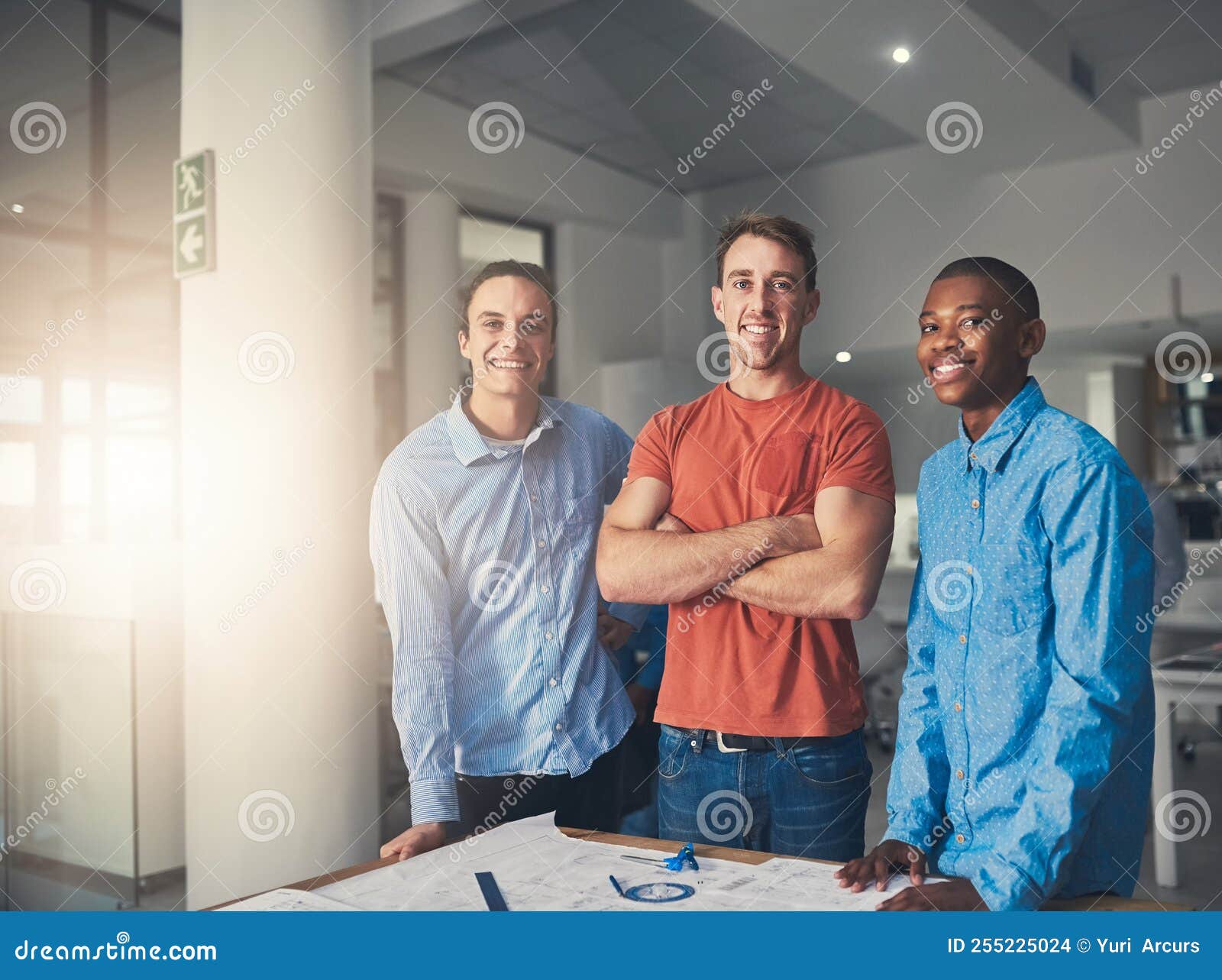 Theyre the Dream Team. Portrait of Three Architects Standing in an ...
