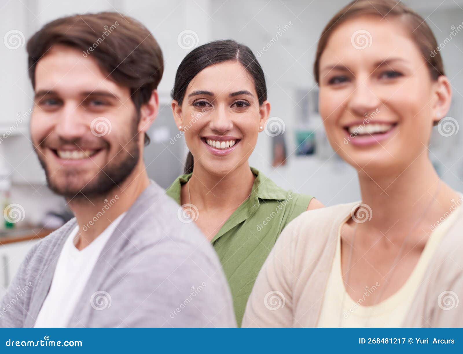 Theyre a Dream Team. Three Work Colleagues in the Office. Stock Image ...