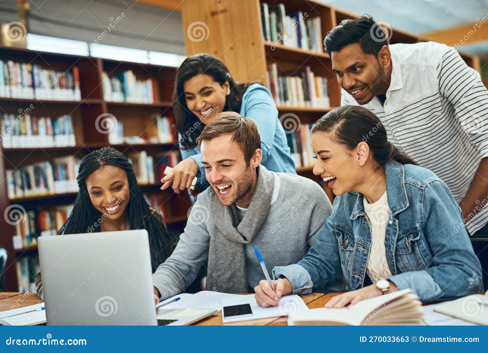 Theyre Enjoying Their Study Session. a Group of University Students ...