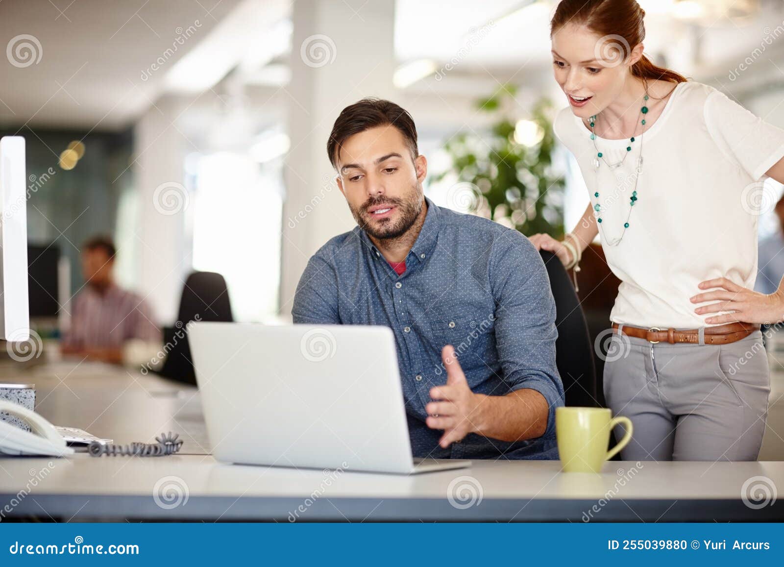 Theyre Getting Closer To a Solution. Colleagues Working Together on a ...