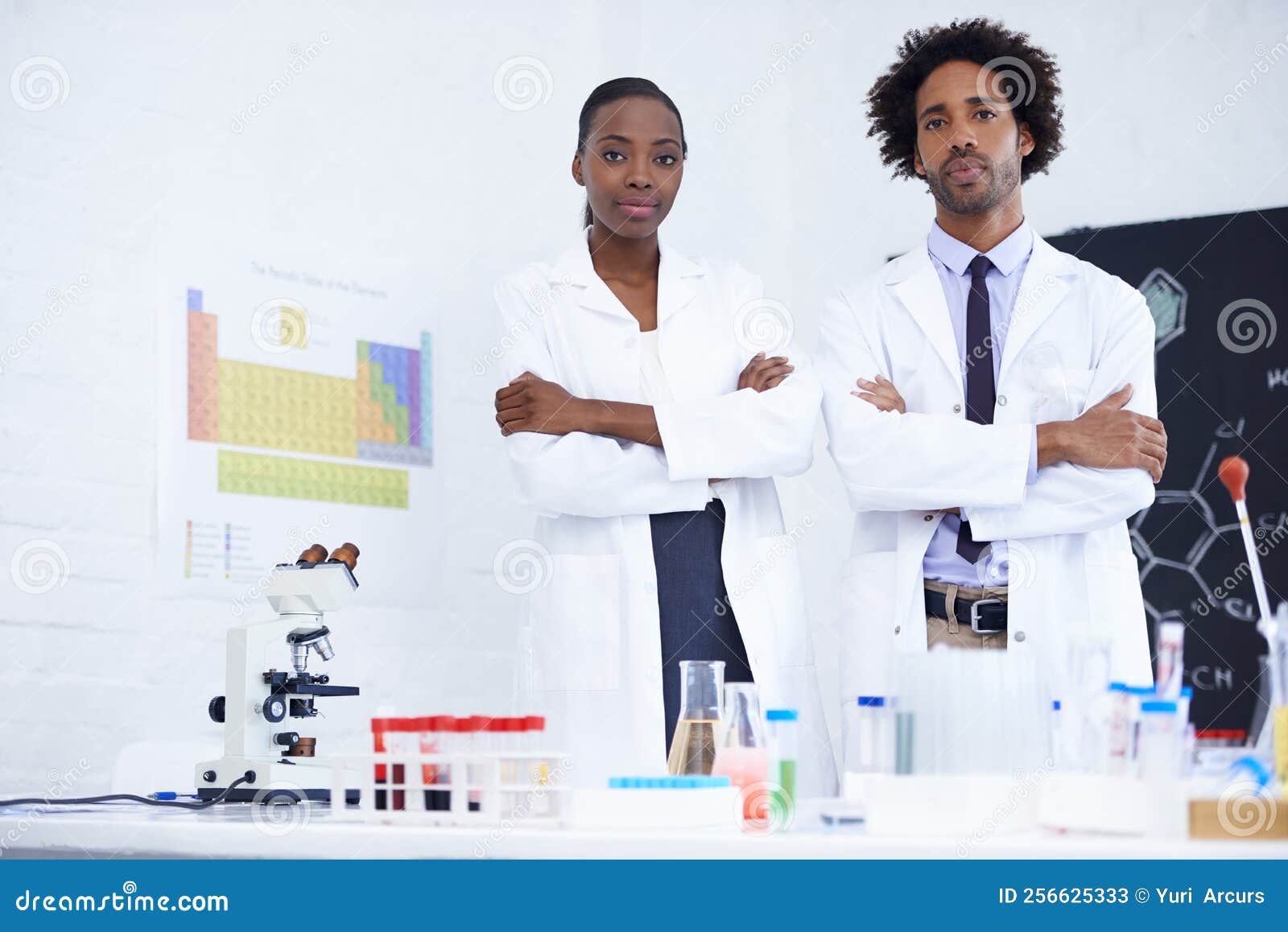 Theyre Hardcore Scientists. Portrait of Two Scientists Standing ...