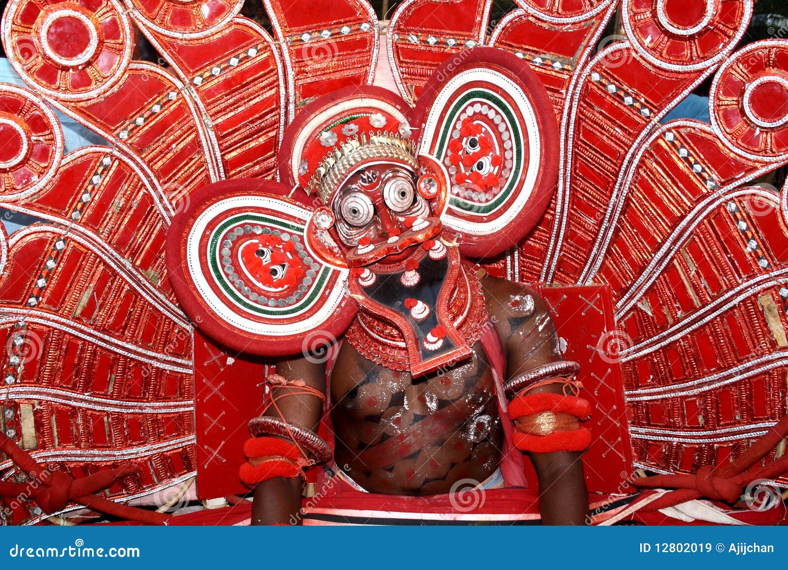 Theyyam stock image. Image of hindu, artist, indian, masked - 12802019