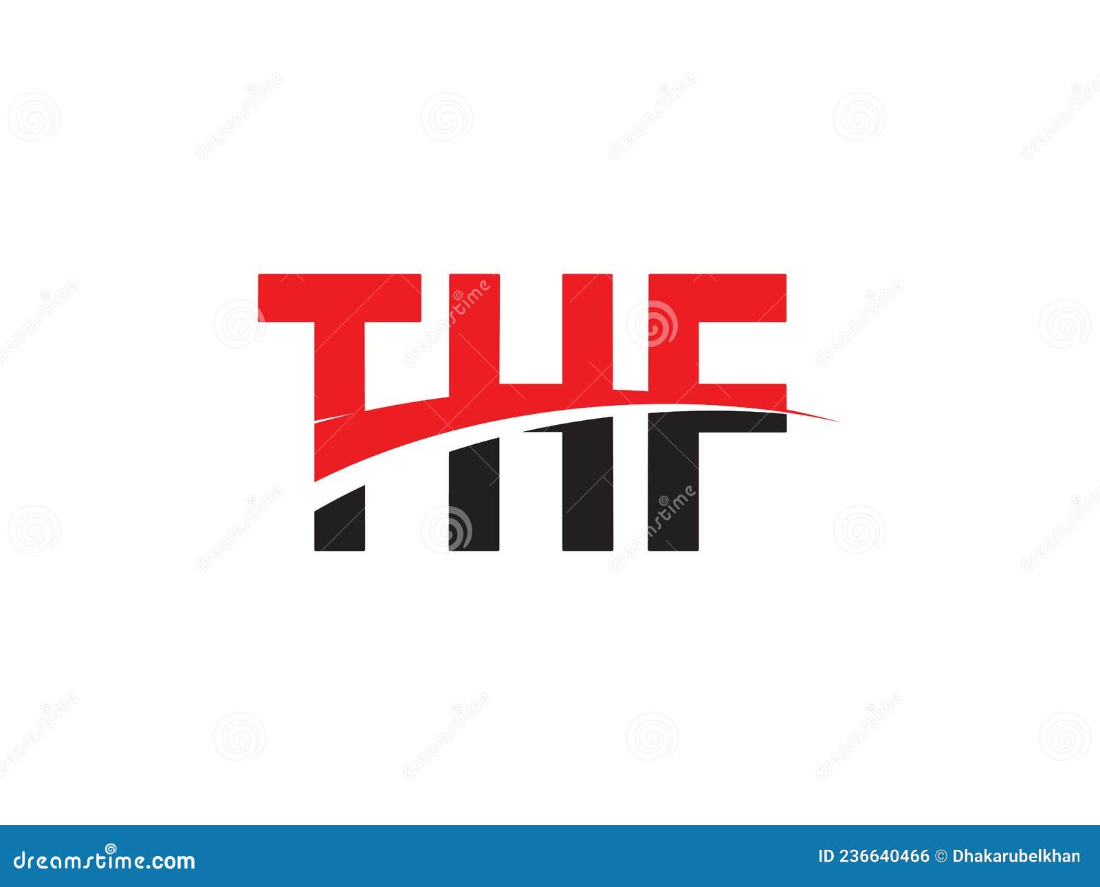 THF Letter Initial Logo Design Vector Illustration Stock Vector ...