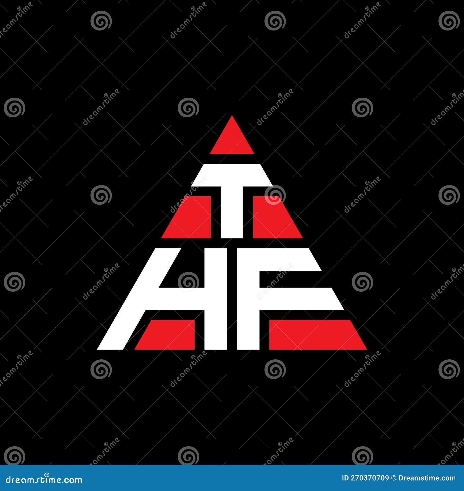 THF Triangle Letter Logo Design with Triangle Shape. THF Triangle Logo ...