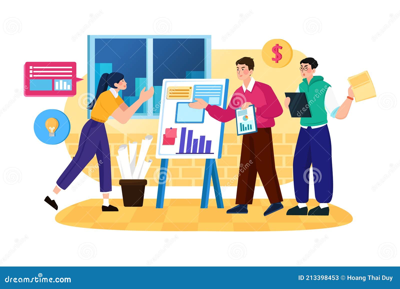 Startup Illustration Concept on White Background Stock Vector ...