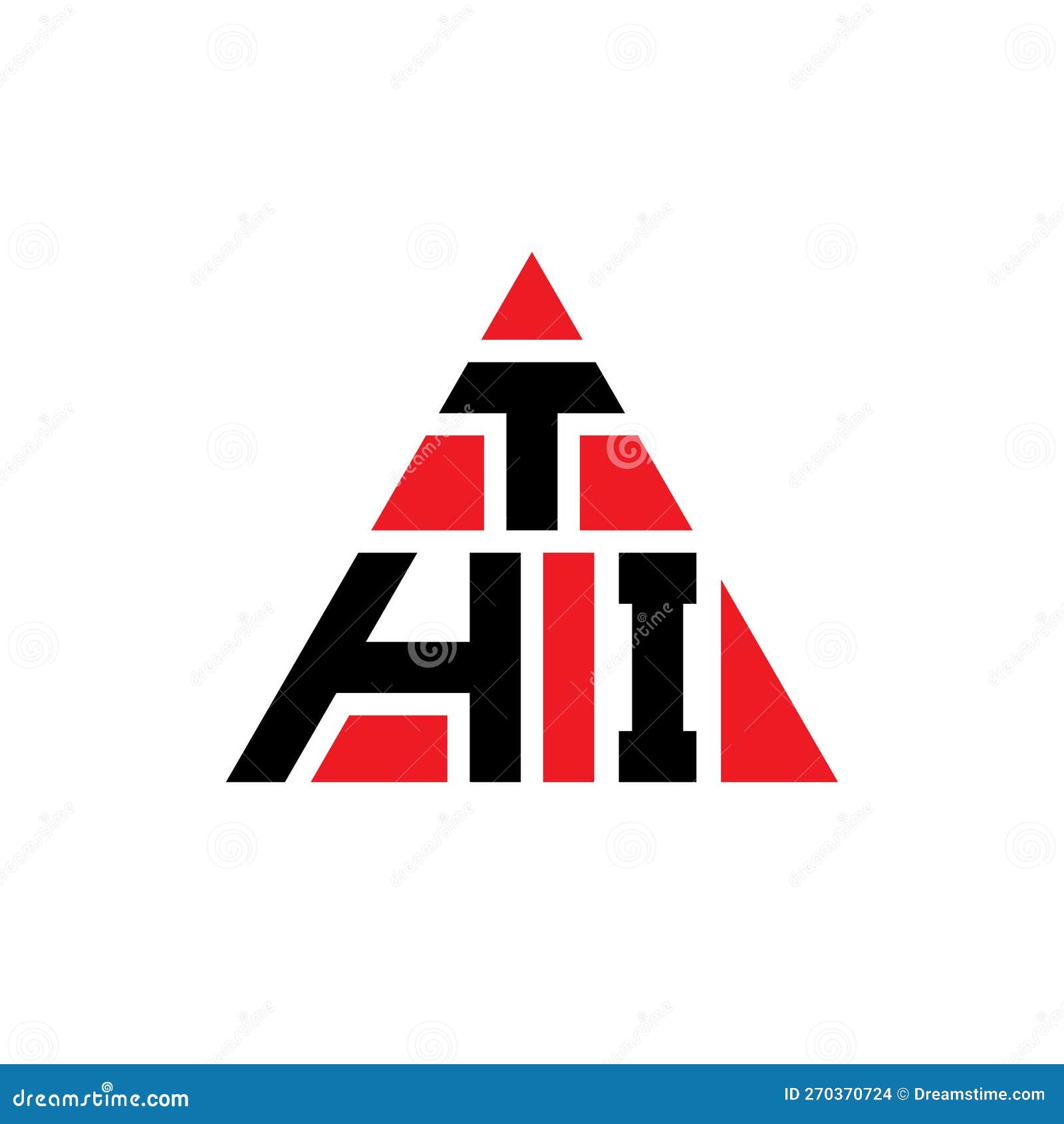 THI Triangle Letter Logo Design with Triangle Shape. THI Triangle Logo ...