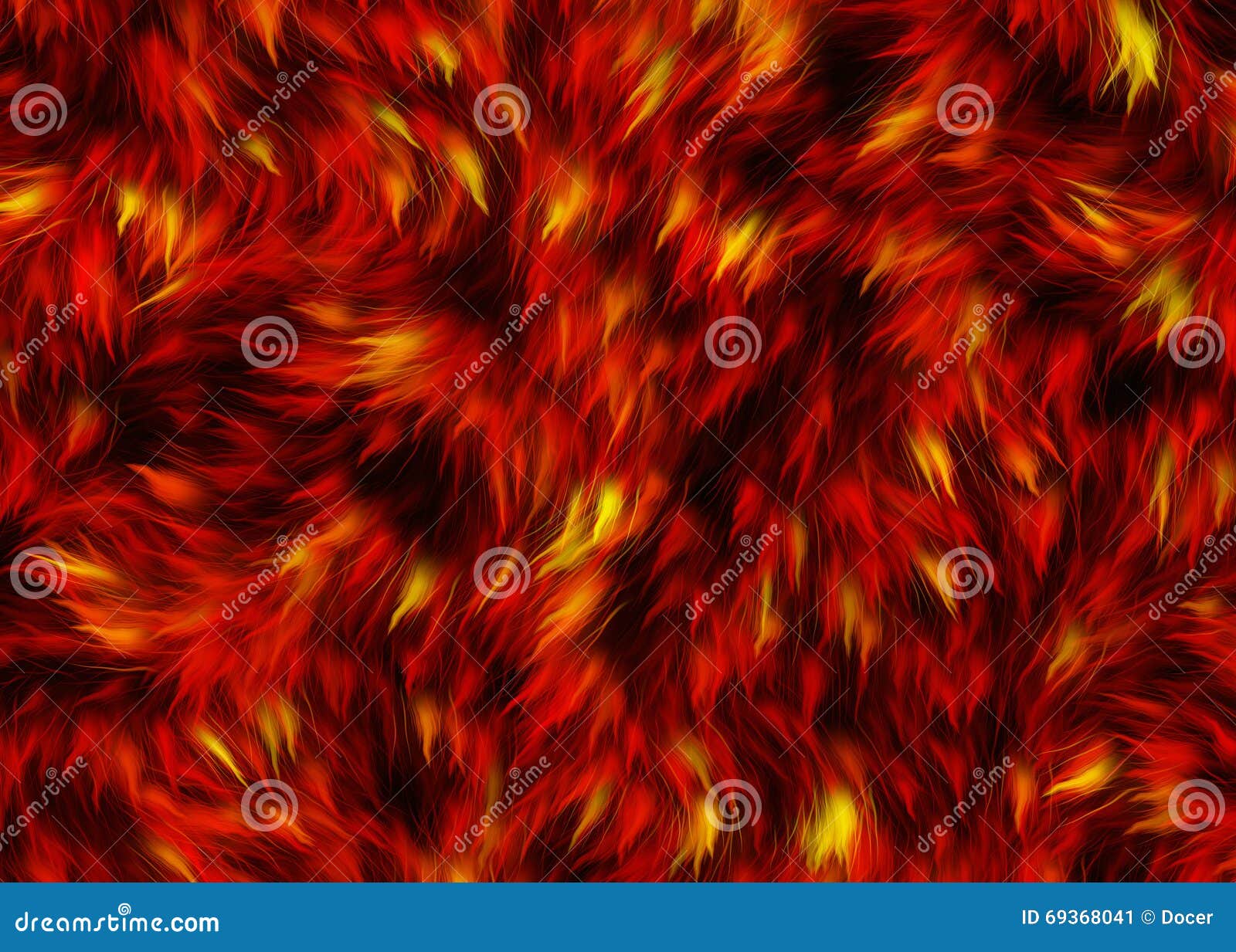 Thick Animal Fire Red Hair Texture Stock Illustration - Illustration of ...