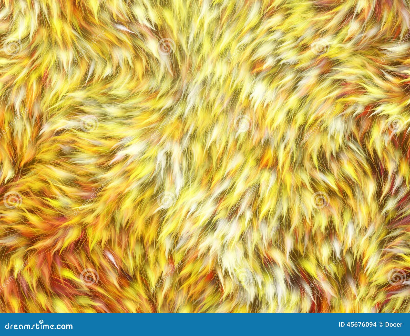 Thick Animal Warm Yellow Hair Texture Stock Photo - Image of ...