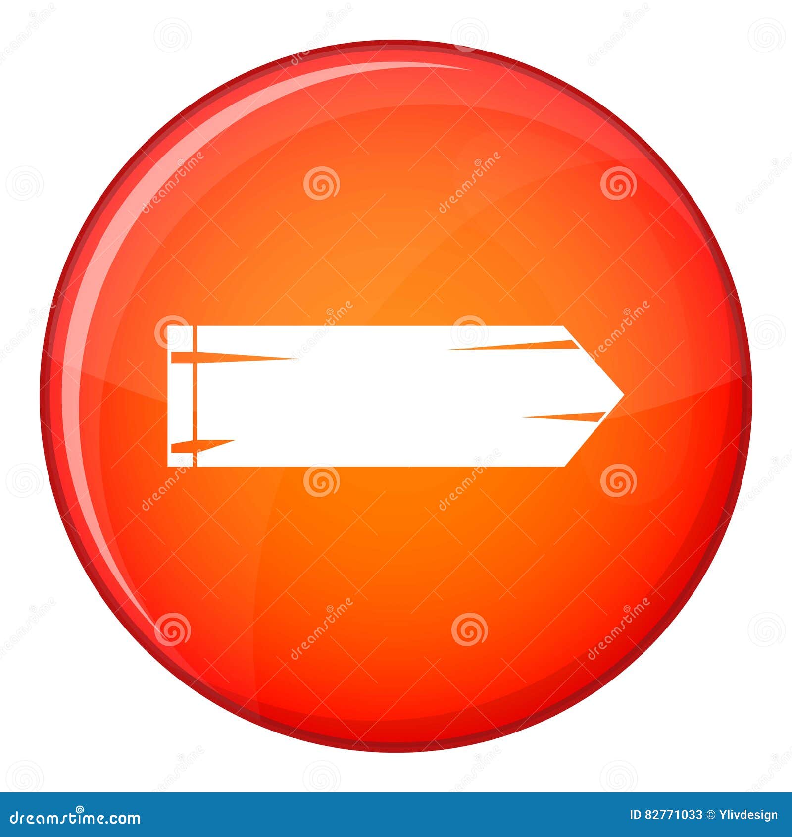 Thick Arrow Icon, Flat Style Stock Vector - Illustration of draw ...