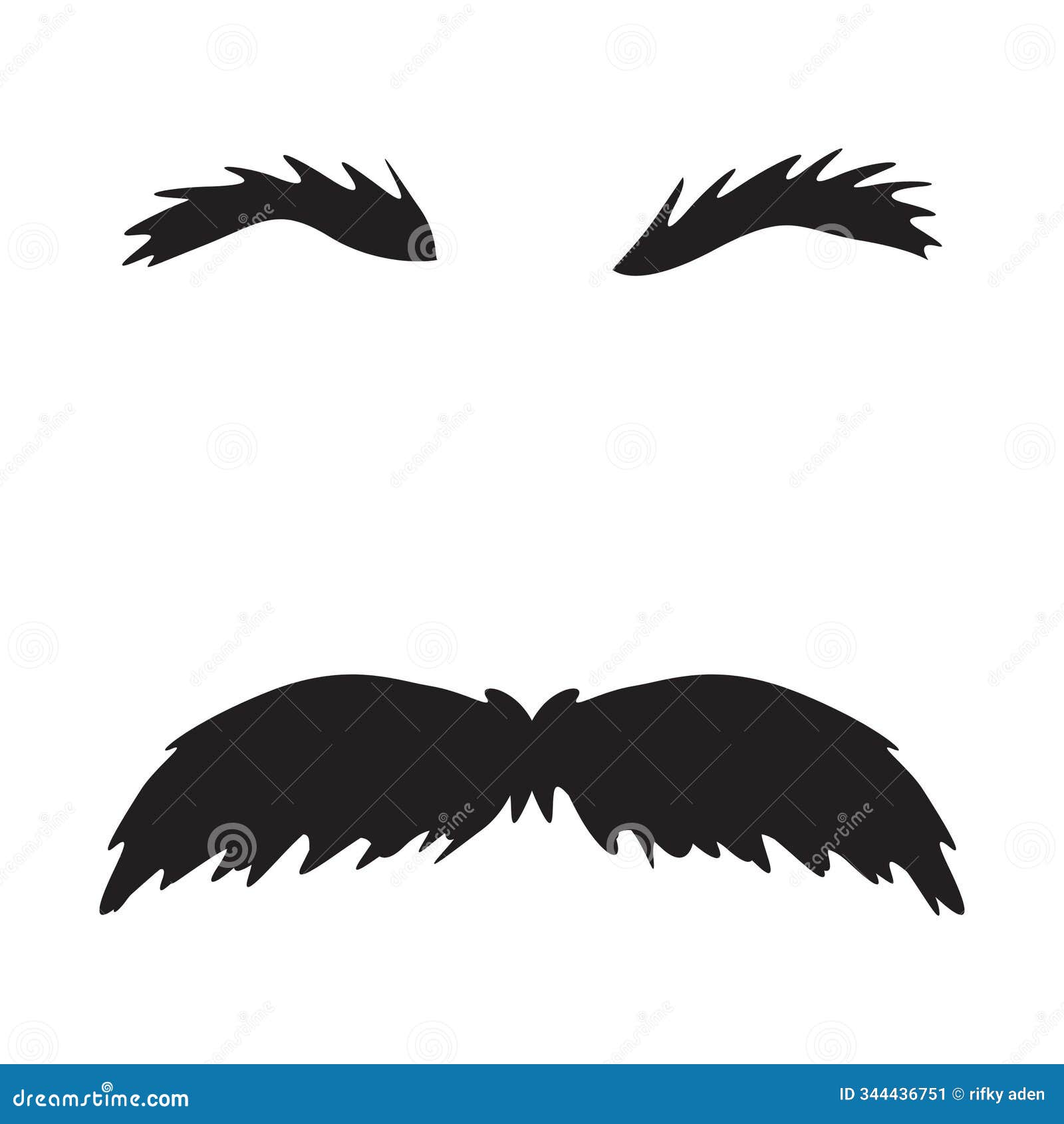 Thick Black Mustache Art and Thick Eyebrows for Your Needs Stock ...