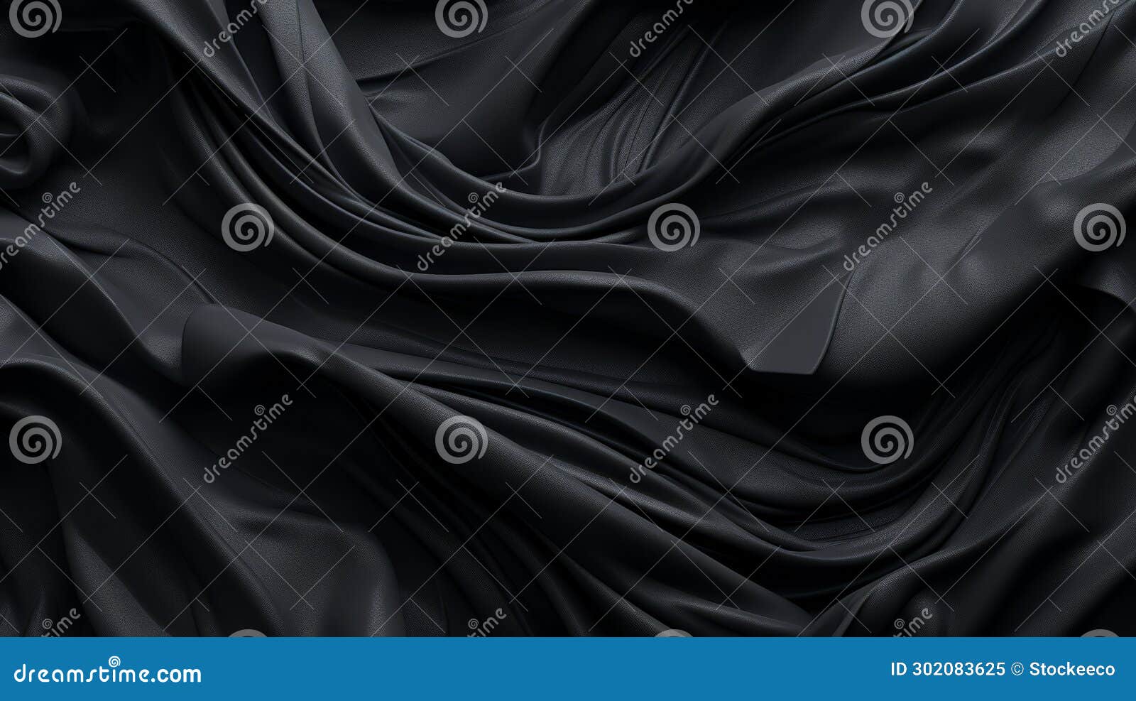 Lustrous Black Silk Background with Zbrush Style and Gutai Influence ...
