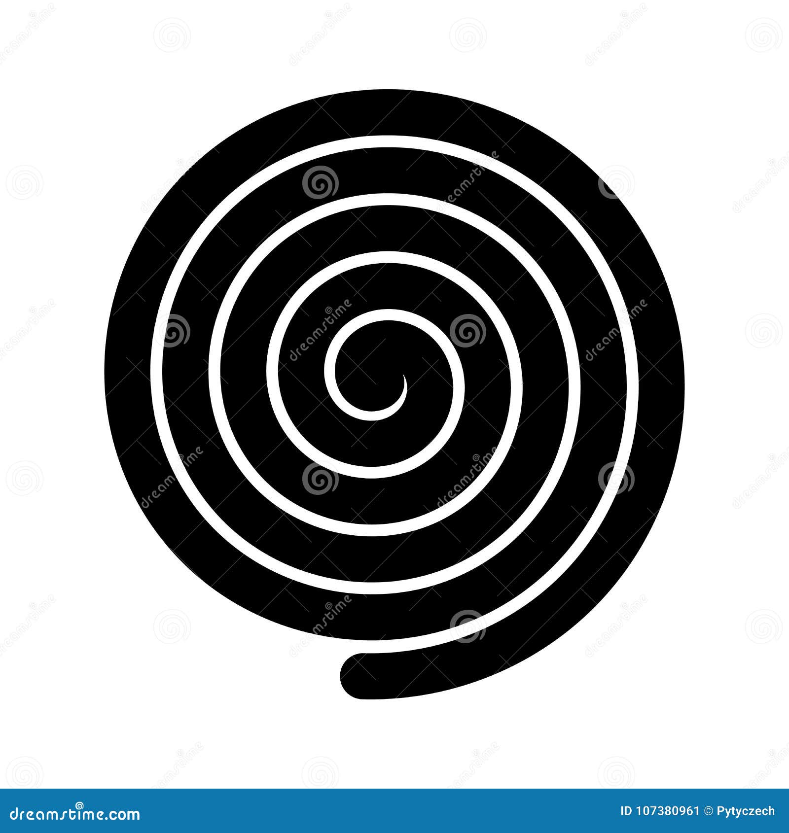 Black Spiral Cartoon Vector | CartoonDealer.com #20443897