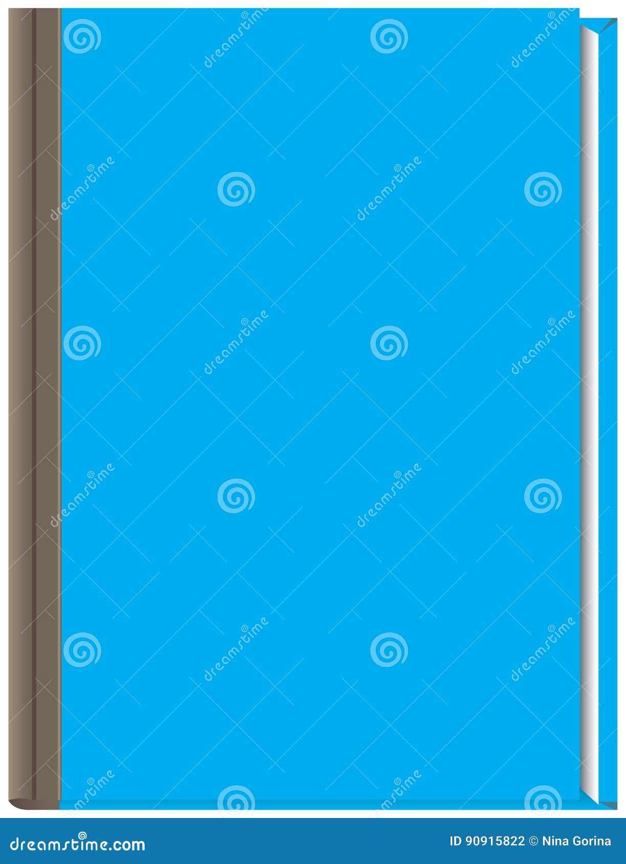 Thick blue book stock vector. Illustration of study, business - 90915822