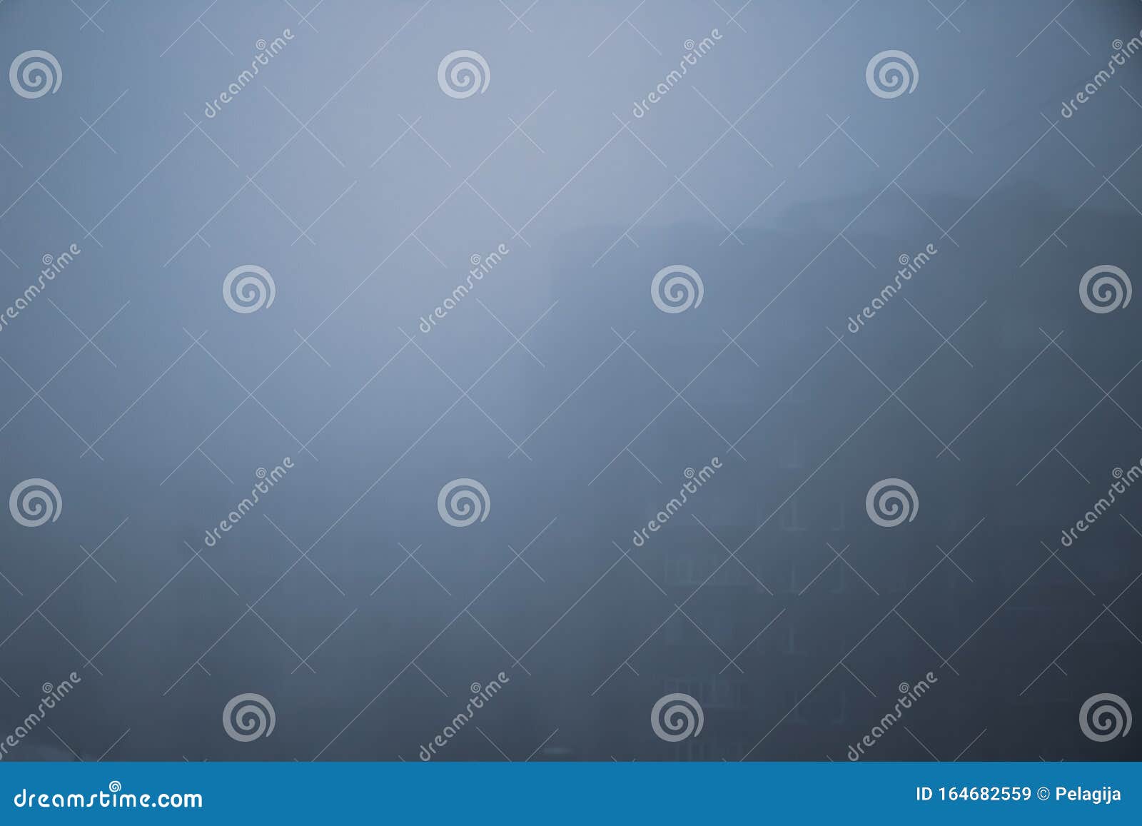 Thick Blue Fog in the Morning Stock Image - Image of abstract, defocus ...