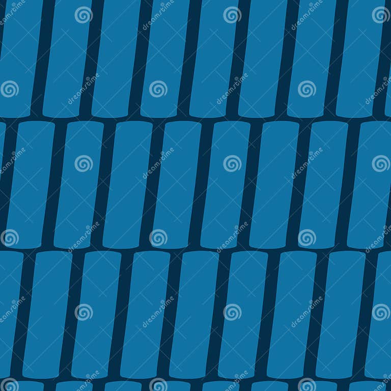 Thick Blue Lines in Row Seamless Pattern. Stock Vector - Illustration ...