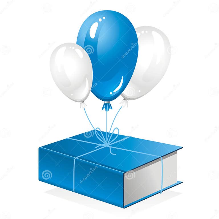 Thick Book on Balloon (vector) Stock Vector - Illustration of balloon ...