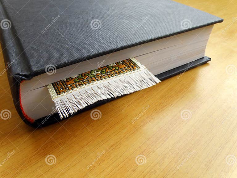 Thick book with book mark stock image. Image of knowledge - 8611669