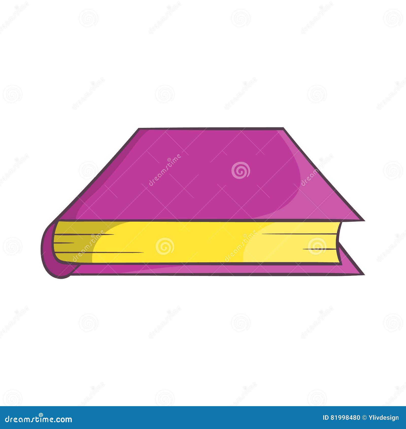 Thick Book Icon, Cartoon Style Stock Vector - Illustration of isolated ...