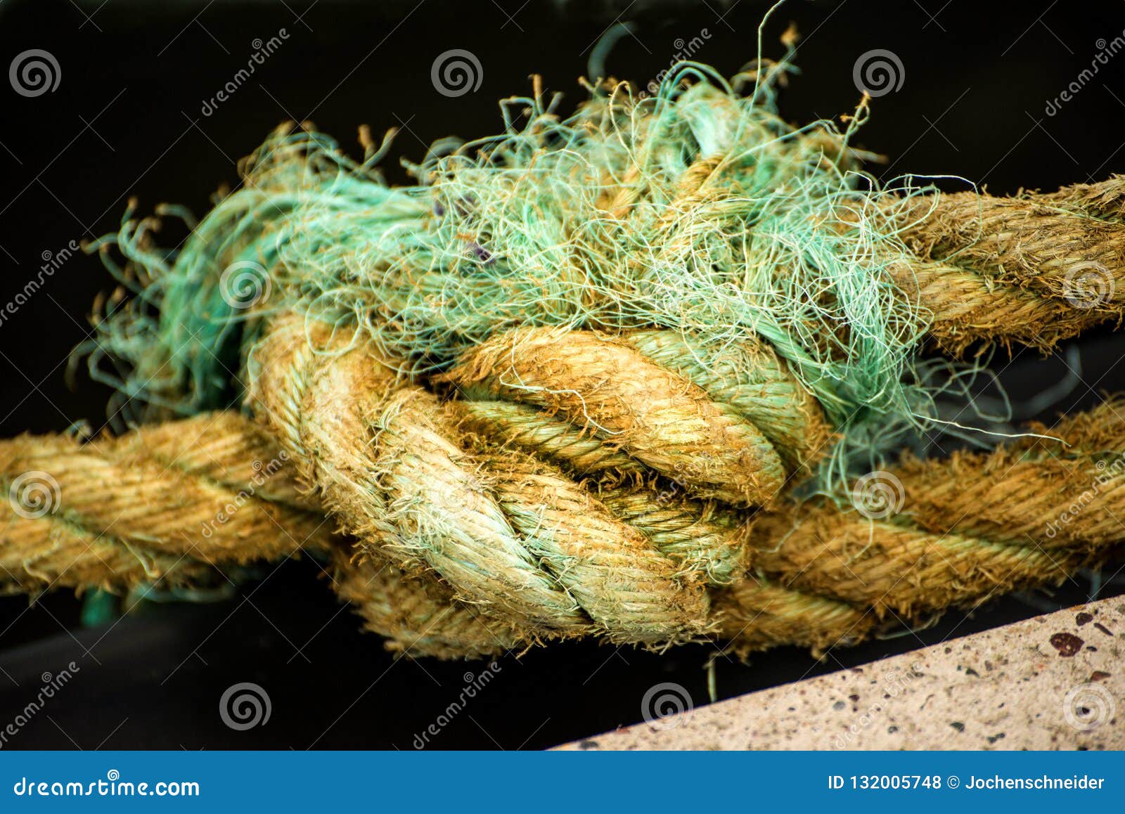 Thick, braided ship rope stock photo. Image of mooring - 132005748