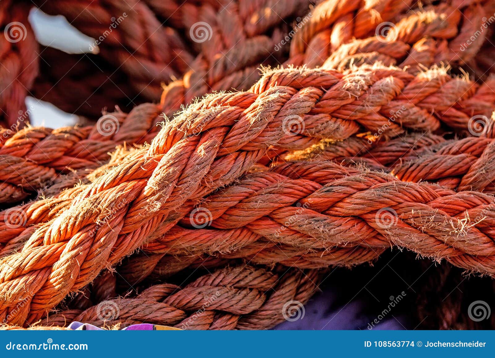 Old Thick Braided Rope. Marine Ship Rope Stock Photo | CartoonDealer ...