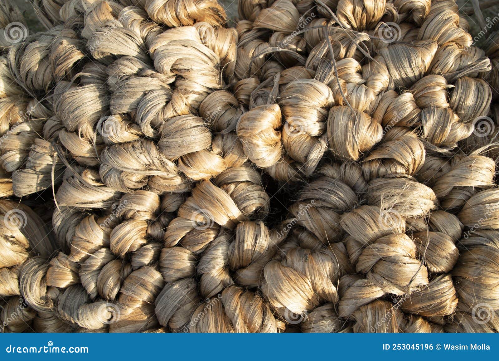 Thick Brown Bundle of Raw Jute Fiber Texture Background Stock Photo ...