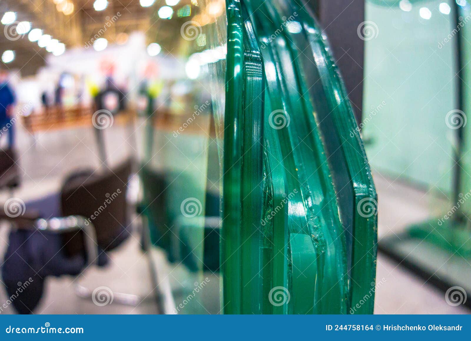Thick, Bulletproof Glass. Side View Stock Photo - Image of demolished ...