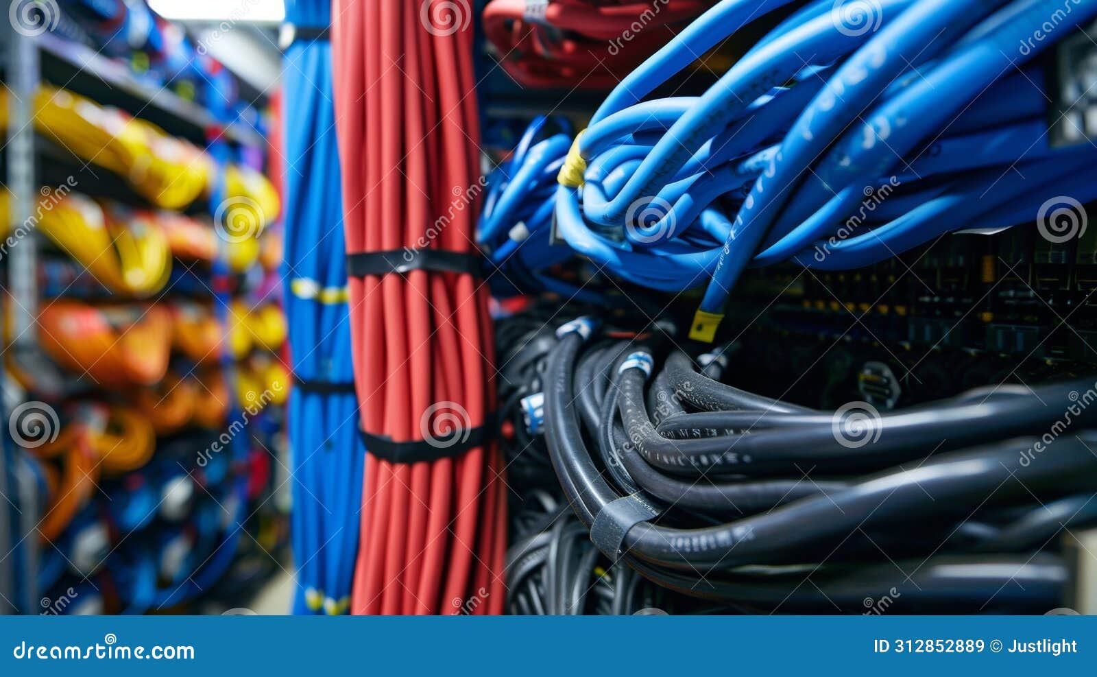 Thick Bundles of Cables Connecting Various Machines and Components ...