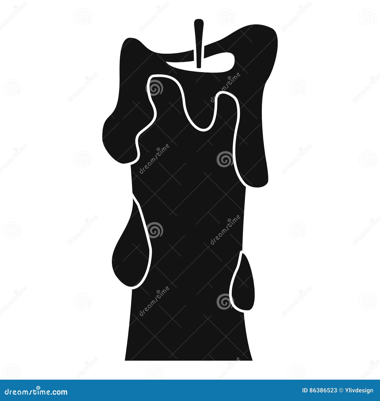 Thick Candle Icon, Simple Style Stock Vector - Illustration of ...