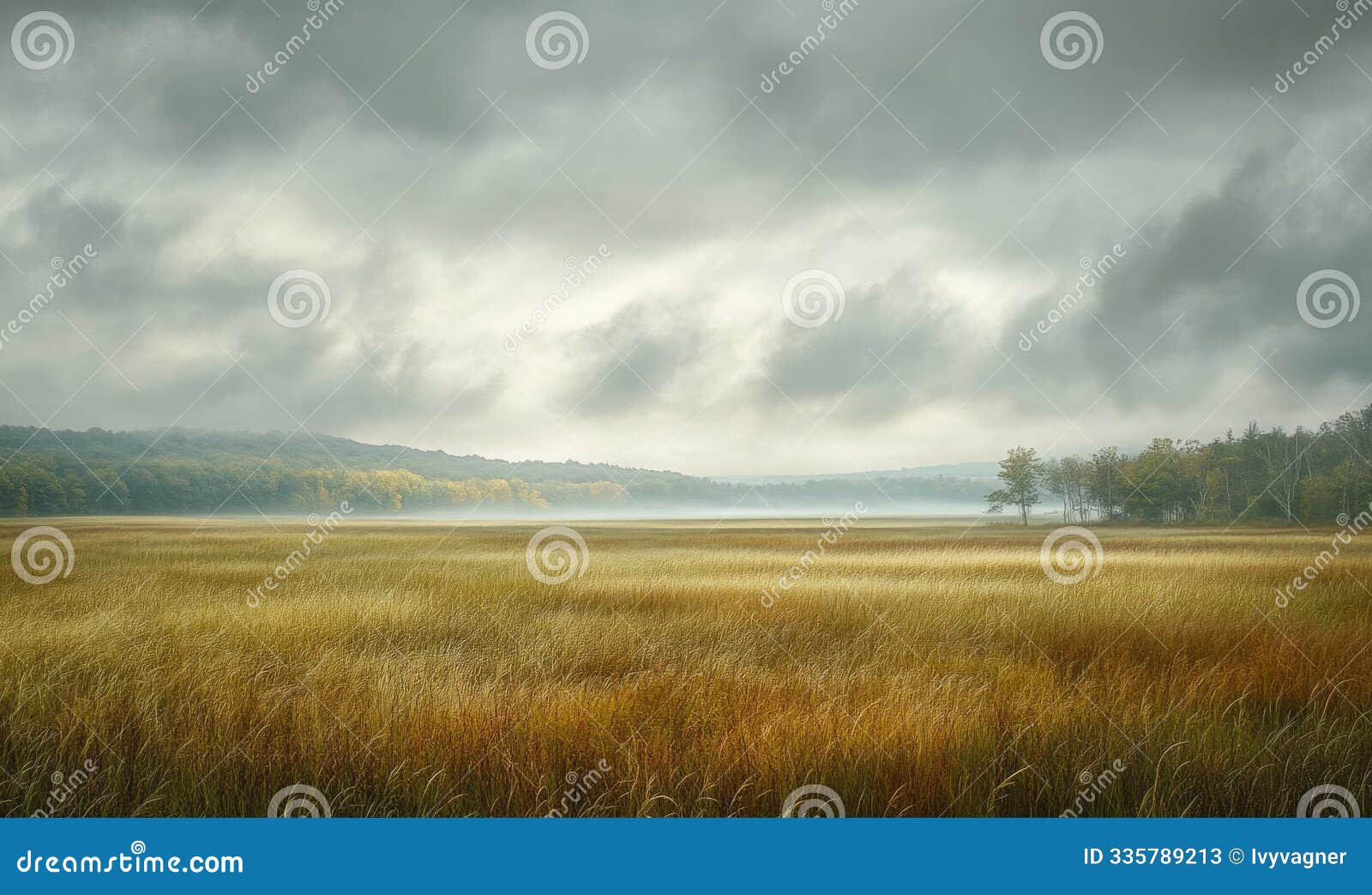 Thick Clouds Gathering Over a Wide Open Field Stock Image - Image of ...