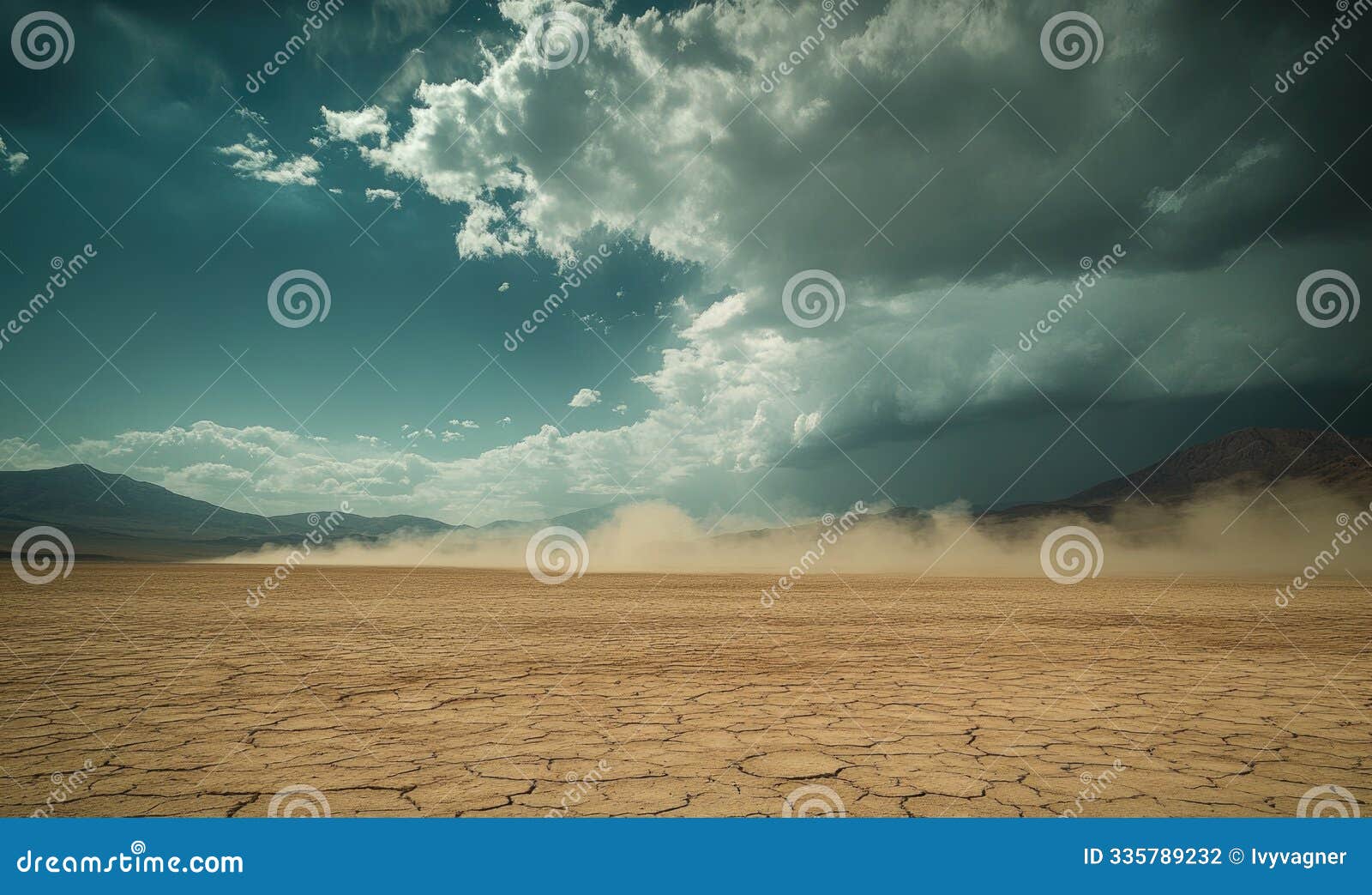 Thick Clouds Rolling Across the Sky, Casting Shadows Over a Rocky ...