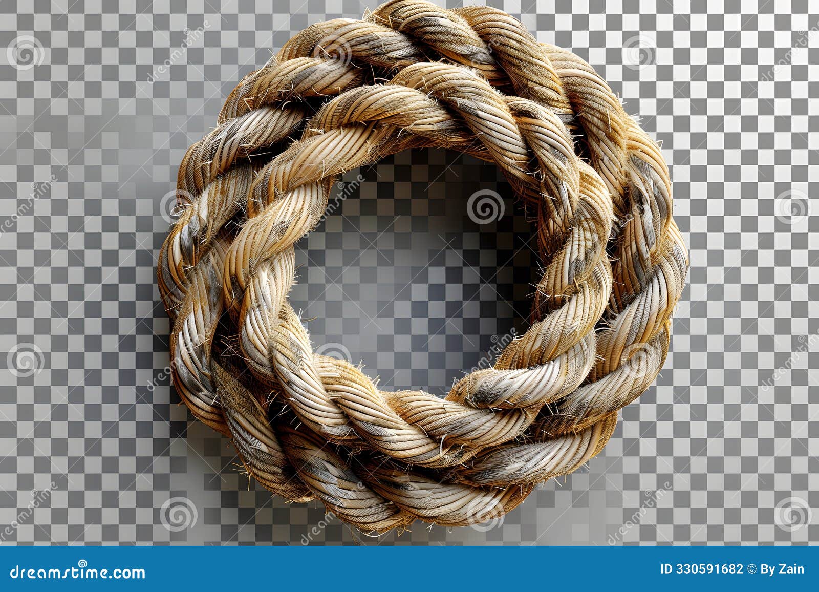 Thick Coiled Rope In Circular Shape Isolated Transparent Background ...
