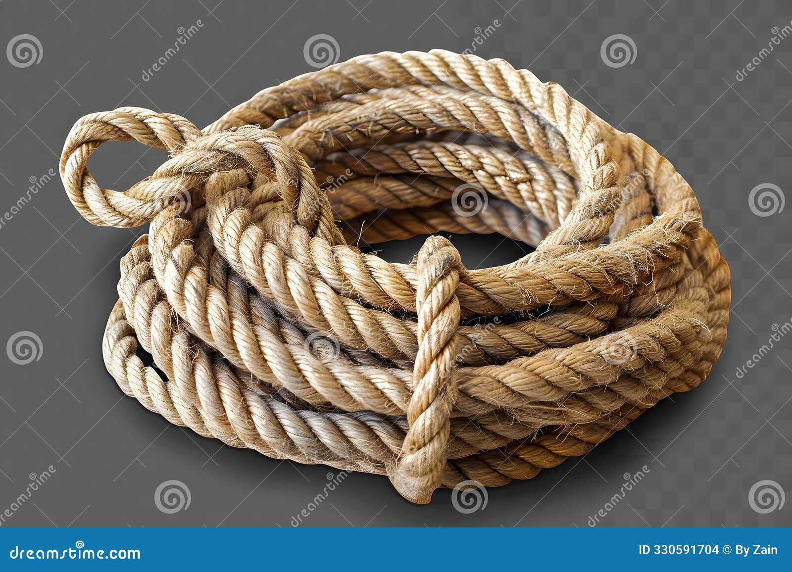 Thick Coiled Rope In Circular Shape Isolated Transparent Background ...