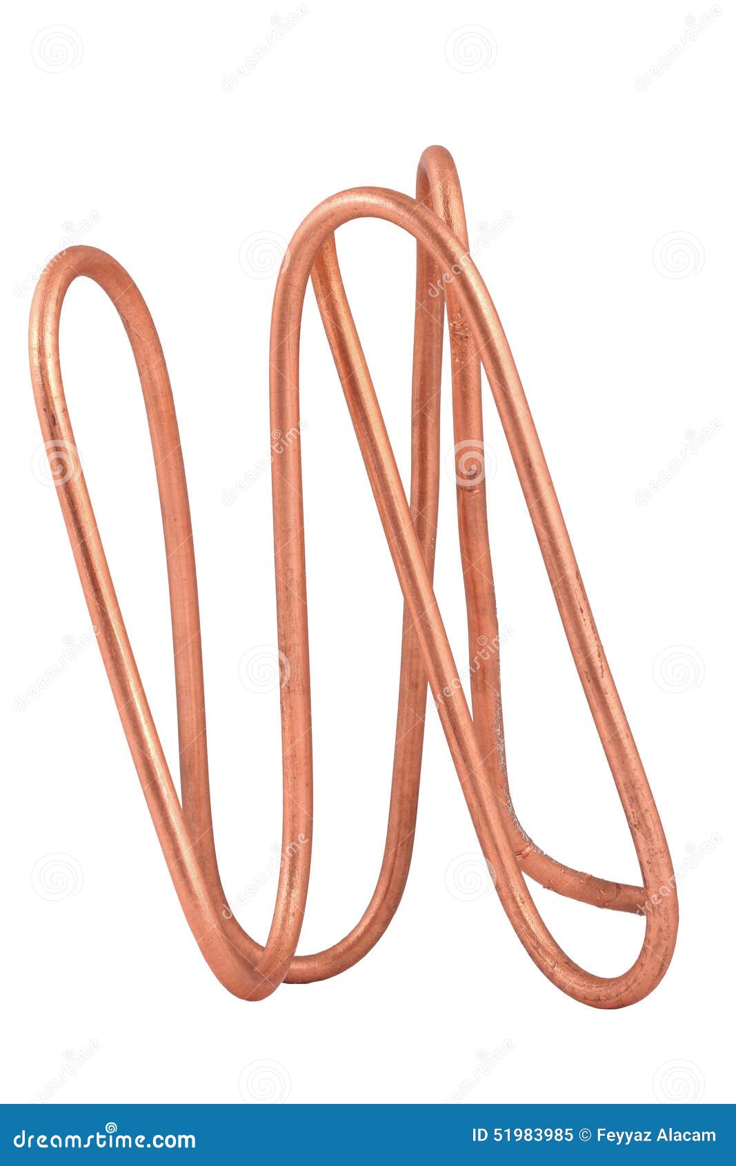 The Thick Copper Cable on the White Background Stock Image - Image of ...