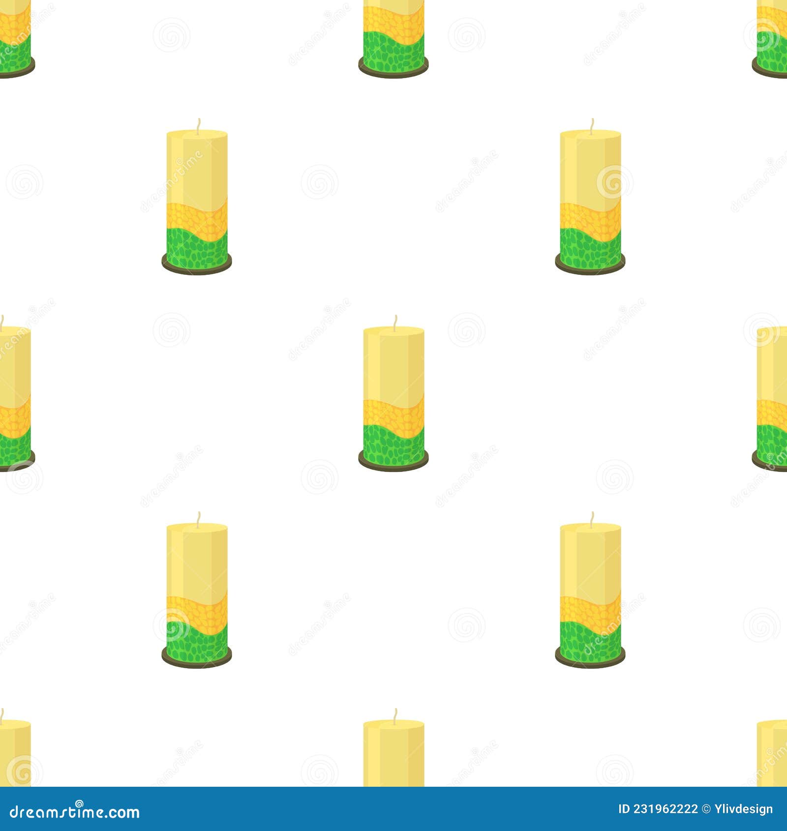 Thick Decorative Candle Pattern Seamless Vector Stock Vector ...