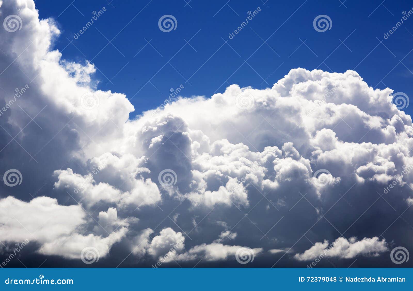 Thick Fluffy Clouds High in the Sky, the Landscape. Stock Photo - Image ...