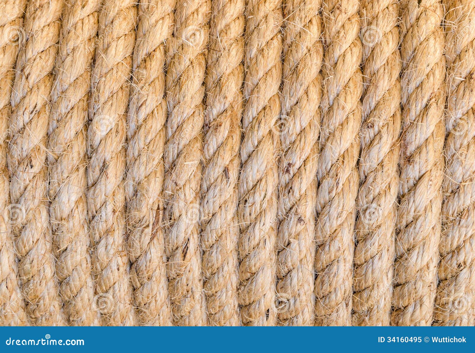 Thick Hemp Rope Folded Helix Close Up Background Stock Image - Image of ...