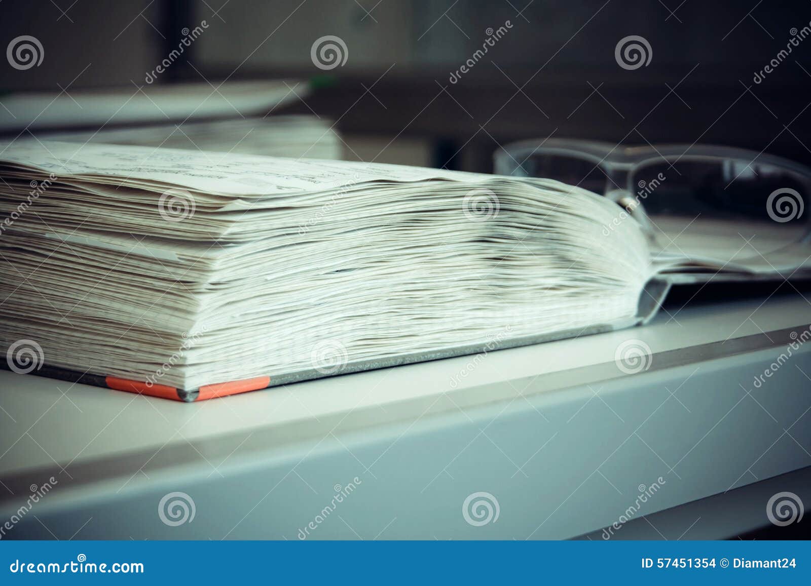 Thick Laboratory Journal with Goggles Stock Photo - Image of diagnostic ...
