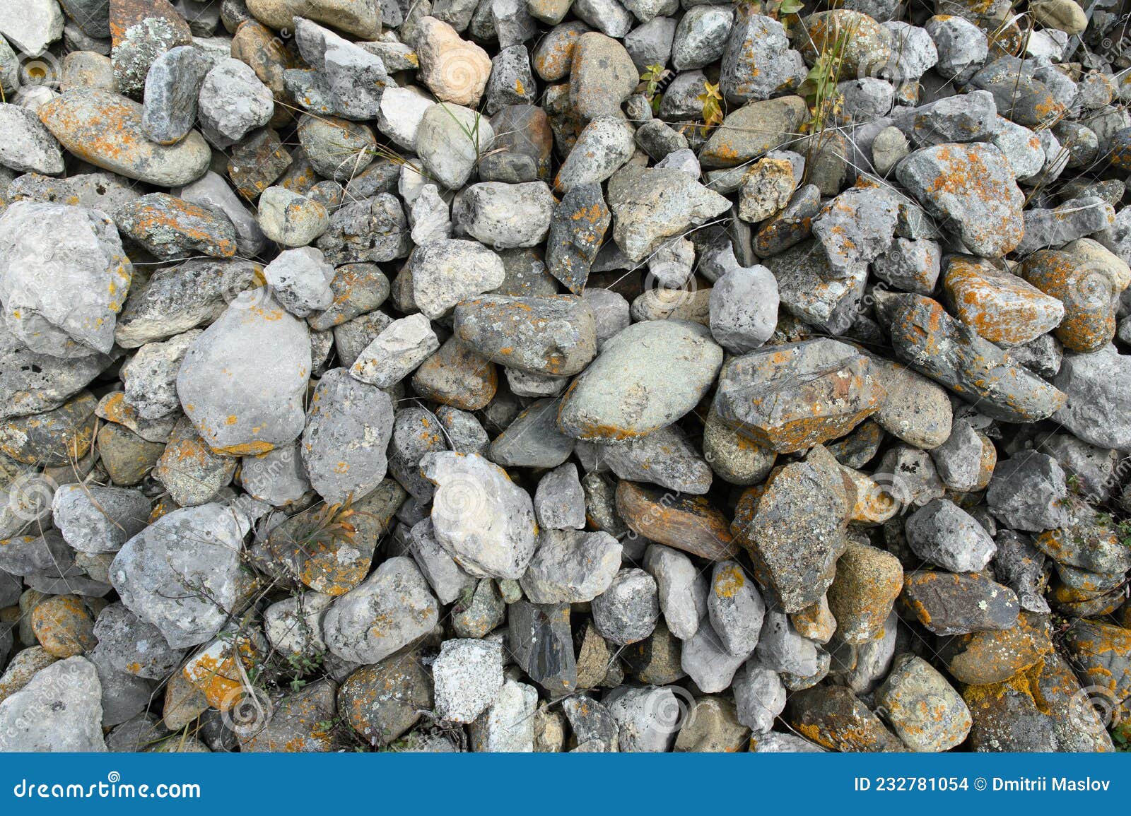 A Thick Layer of Cobblestones of Various Shapes and Sizes Stock Photo ...