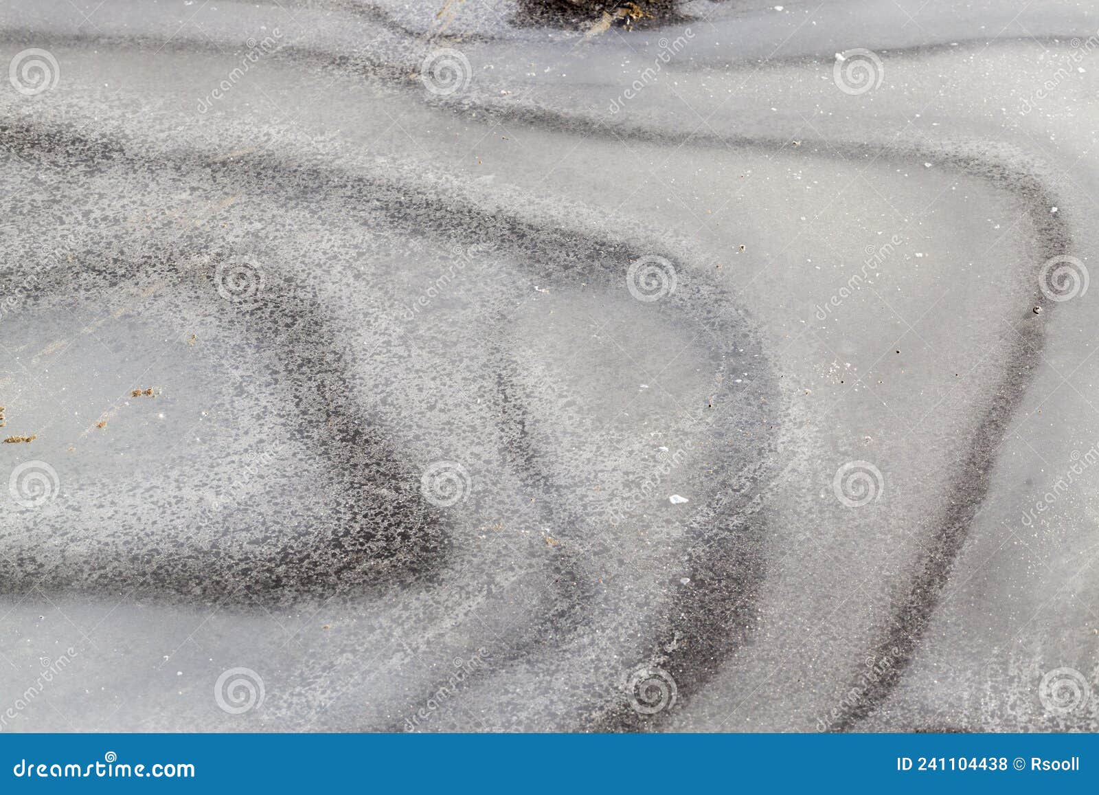 A Thick Layer of Ice Formed on the Territory of the Field Stock Photo ...