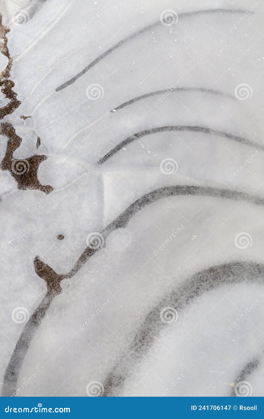 A Thick Layer of Ice Formed on the Territory of the Field Stock Image ...