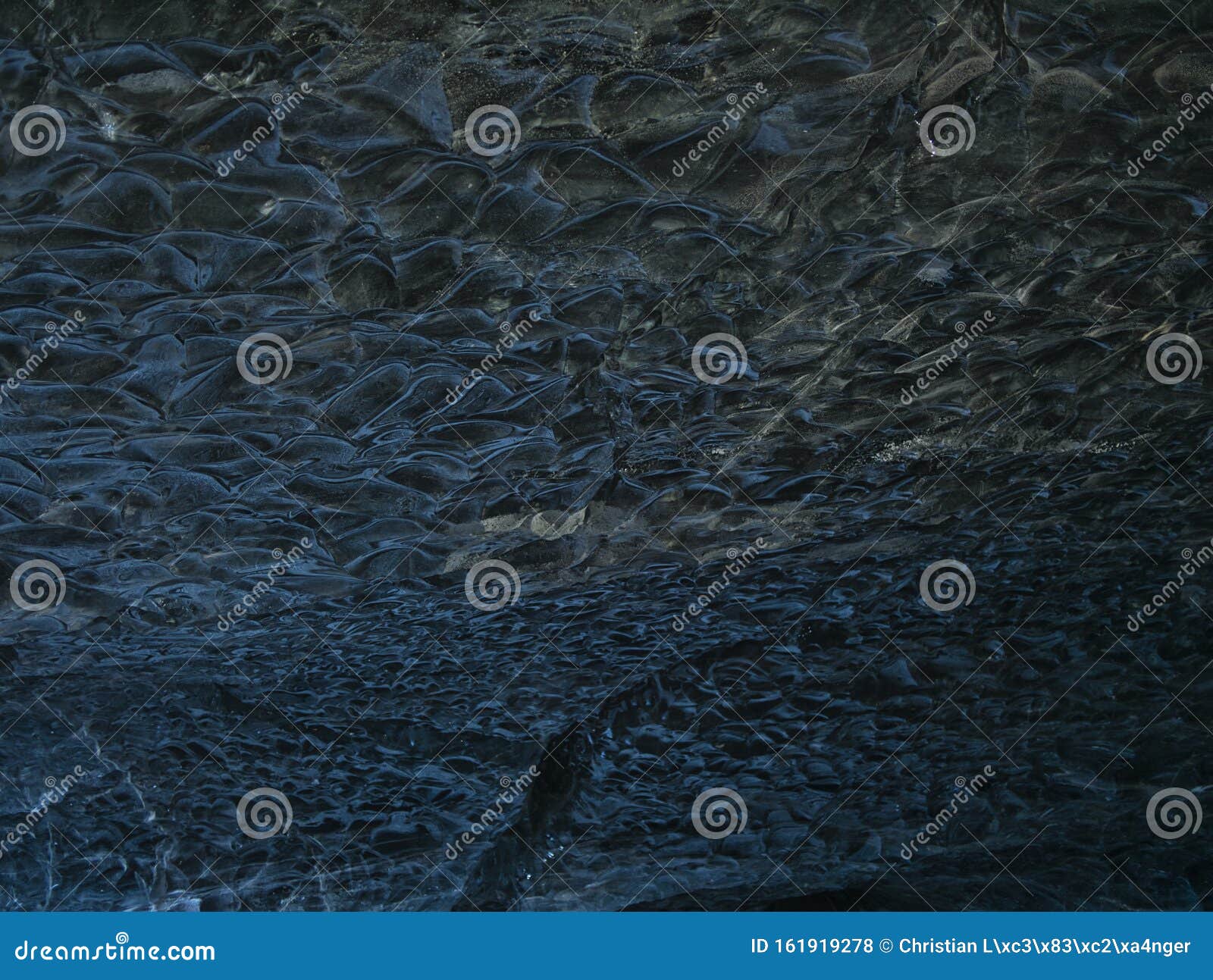 Thick Layer of Ice from a Glacier Cave in Iceland Stock Photo - Image ...